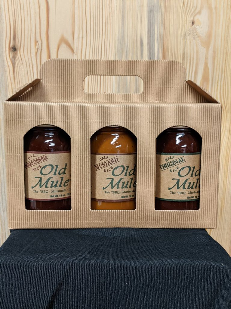 Old Mule Gift Box (Original, Mustard, & Chipotle) – Old Mule BBQ Sauce