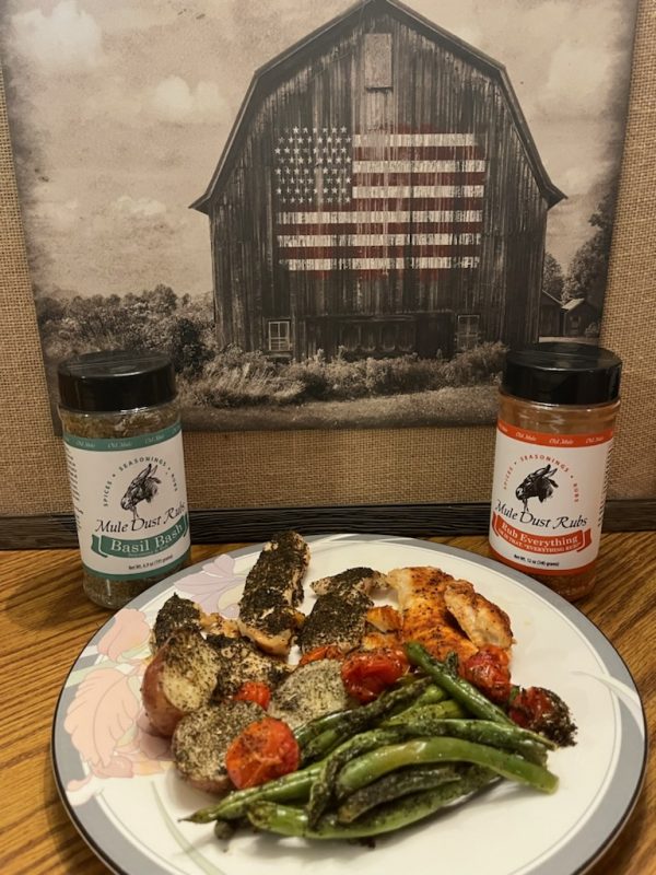 Mule Dust Rub “Basil Bash” – Old Mule BBQ Sauce